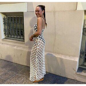Zara | Swim | Zara Swimwear Perforated Maxi Cover Up Dress | Poshmark